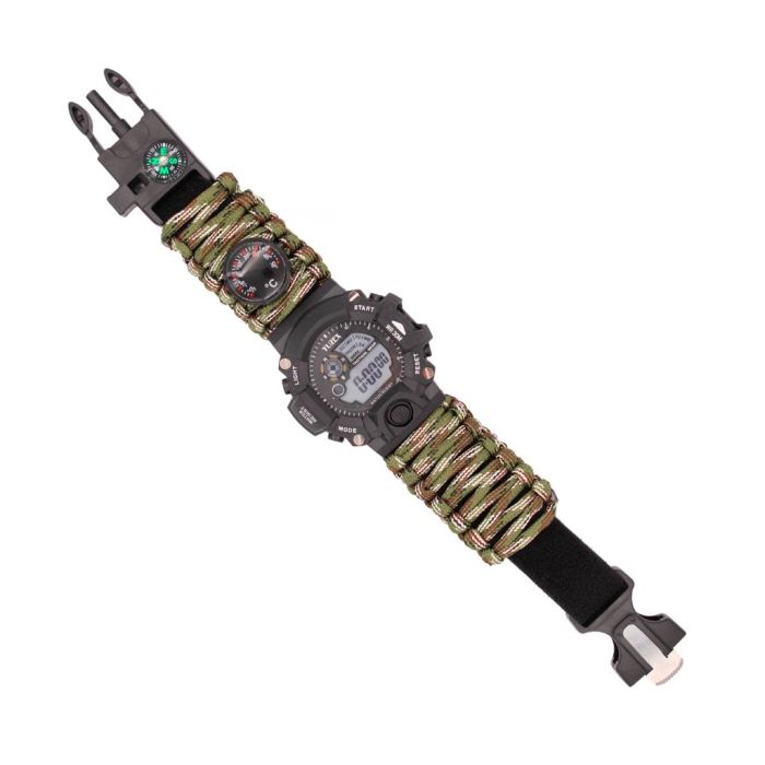 Reloj Digital de Supervivencia IMMORTAL WARRIOR Paracord Multicam | 📦 ...